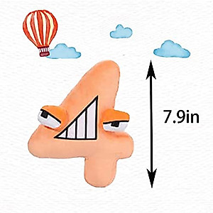 10pcs Number Plush Lore Toys， Alphabet Plush Lore Animal Toys, Fun Alphabet Stuffed Lore Plush Figure,Suitable for Gift Giving Fans