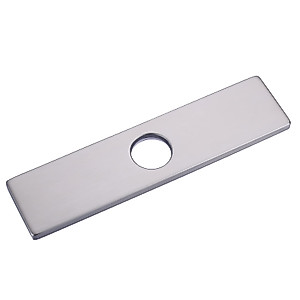 iVIGA 10" Sink Faucet Hole Cover Deck Plate for Bathroom & Kitchen Vanity Sink, Faucet Brushed Nickel Escutcheon Plate Stainless Steel Outside Faucet Cover Cap Rectangle Mixer Tap