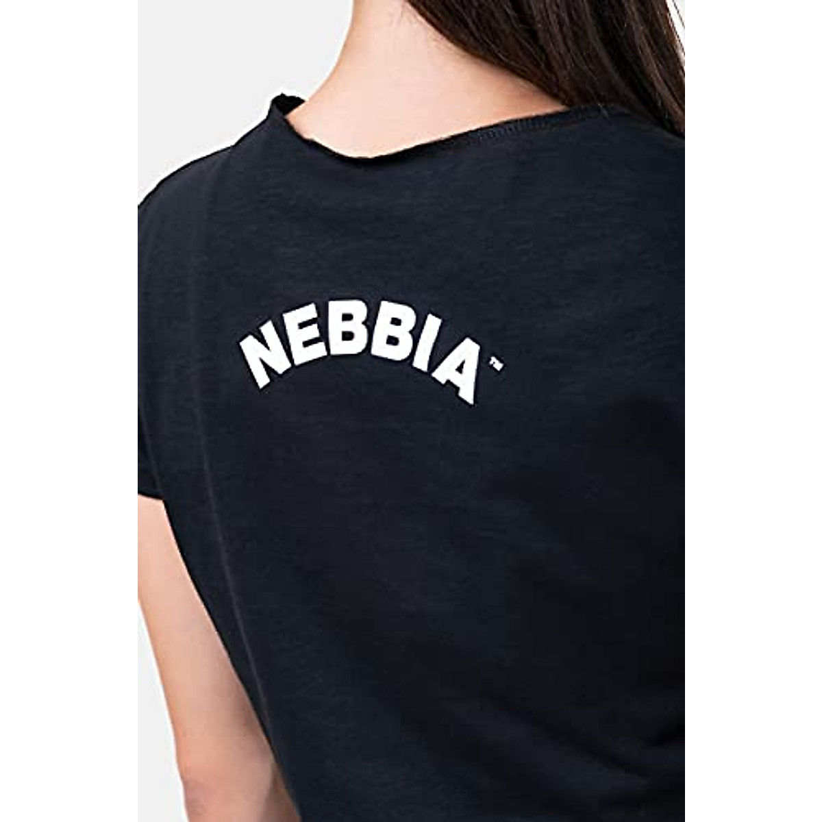 NEBBIA Loose Fit & Sporty Crop Top 583 Black