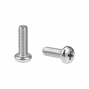 uxcell M5x16mm Machine Screws Pan Phillips Cross Head Screw 304 Stainless Steel Fasteners Bolts 30Pcs