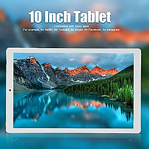 Pomya Tablet, 10 Inch 5G WiFi Tablet for 11, 3G and 64G Memory Octa Core PC Tablet, 3G Network Dual SIM Dual Standby Tablet USB C Charging for Daily Life