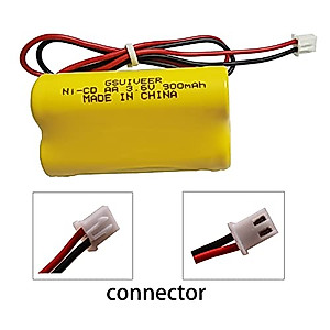 GSUIVEER 3.6V 900mAh Ni-Cd Exit Sign Emergency Light Battery Pack Compatible Unitech 6200RP Lowes OSA230 Lowes 253799 Unitech LEDR-1 (2 Pack)