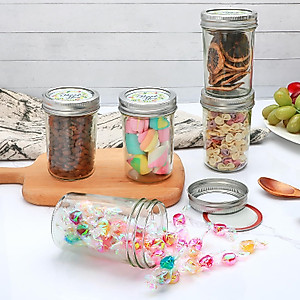 Brajttt Mason Jars 8 oz, Glass Jars With Regular Lids and Bands,16 pcs Canning Jars Jelly Jars, Ideal for Jam, Honey,DIY Spice Jars, Dessert