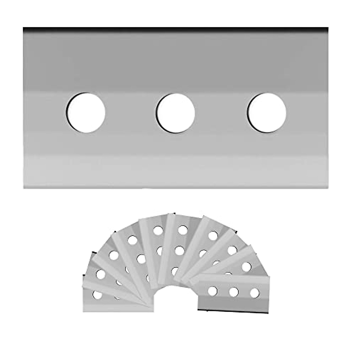 SunGrow Blade Refills for Aquarium Scraper, Stainless Steel, Razor-Sharp Blade, Suitable for Glass Aquariums, 10 Blades per Pack