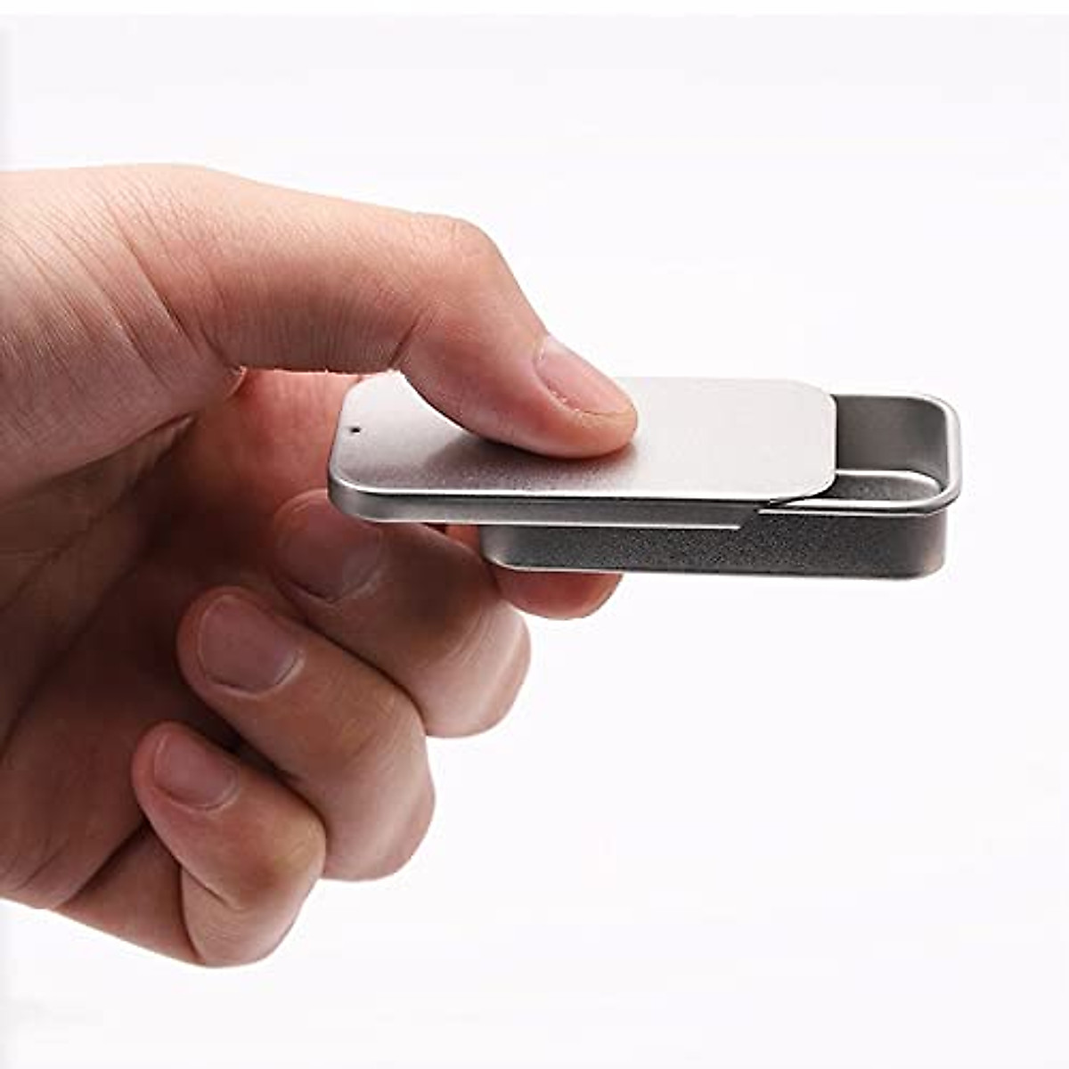 Empty Slide Top Rectangular Metal Tin Containers for Candies, Jewelry, Crafts, Pills, Lip Balm, Storage Kit(60x34x11mm,Black)