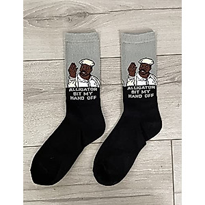 Balanced Co. Funny Golf Socks Golf Dress Socks Crazy Socks Casual Cotton Crew Socks (Alligator)