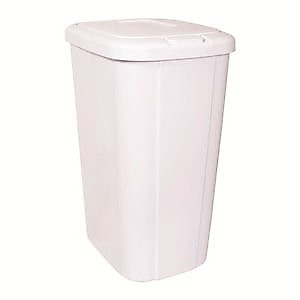 Hefty Touch-Lid 13.3-Gallon Trash Can, White