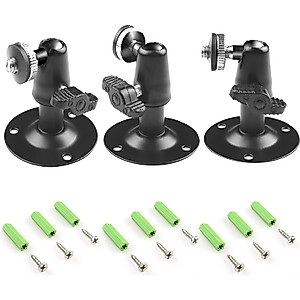 Lupholue Adjustable Security Aluminium Alloy Wall Mount Outdoor Camera Mount with 360° Rotation 1/4" Screw for Oculus Sensor Arlo, Arlo Pro，Arlo Pro 2, Arlo Pro 3, Arlo Ultra Surveillance（4 Packed）