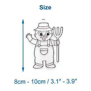 Baker Ross FE538 Farm Suncatcher Craft - Pack of 10, Stained Glass Effect for Kids to Decorate and Display for Arts and Craft Activities