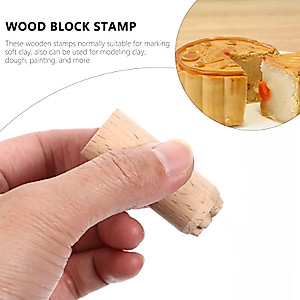 5pcs Wood Pottery Tools Stamps Wooden Clay Pottery Stamps Natural Wood Stamps with Mixed Patterns Patterns Round Pottery Stamps Floral Wooden Printing Stamps for DIY Clay Birthday