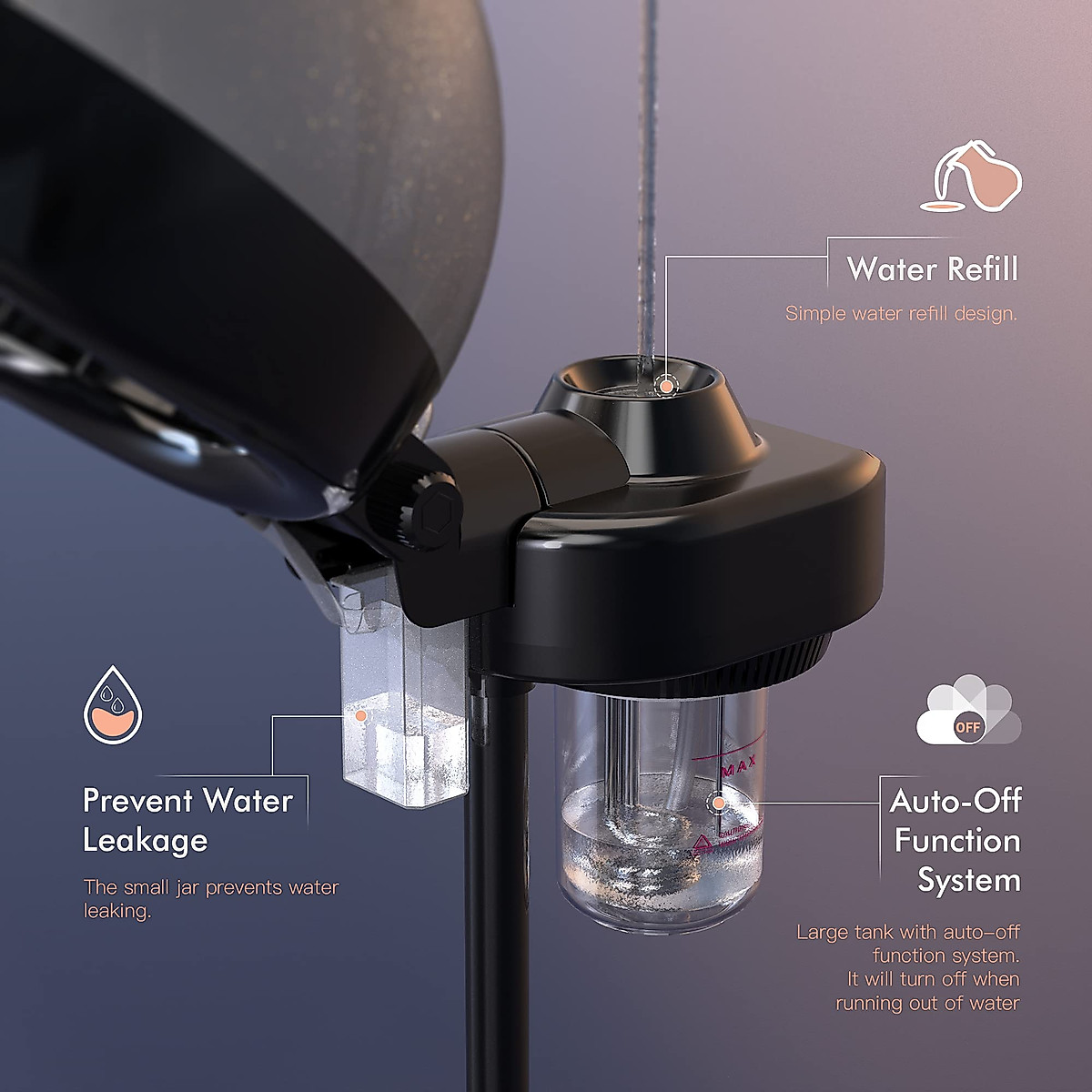 TASALON Standing Hair Steamer for Deep Conditioning - Hooded Steam Cap for Natural, Dyed Hair - Professional Steamer for Hydration, Dry Hair Treatment-Heated Micro Mist Steamer for Spa, Home Use