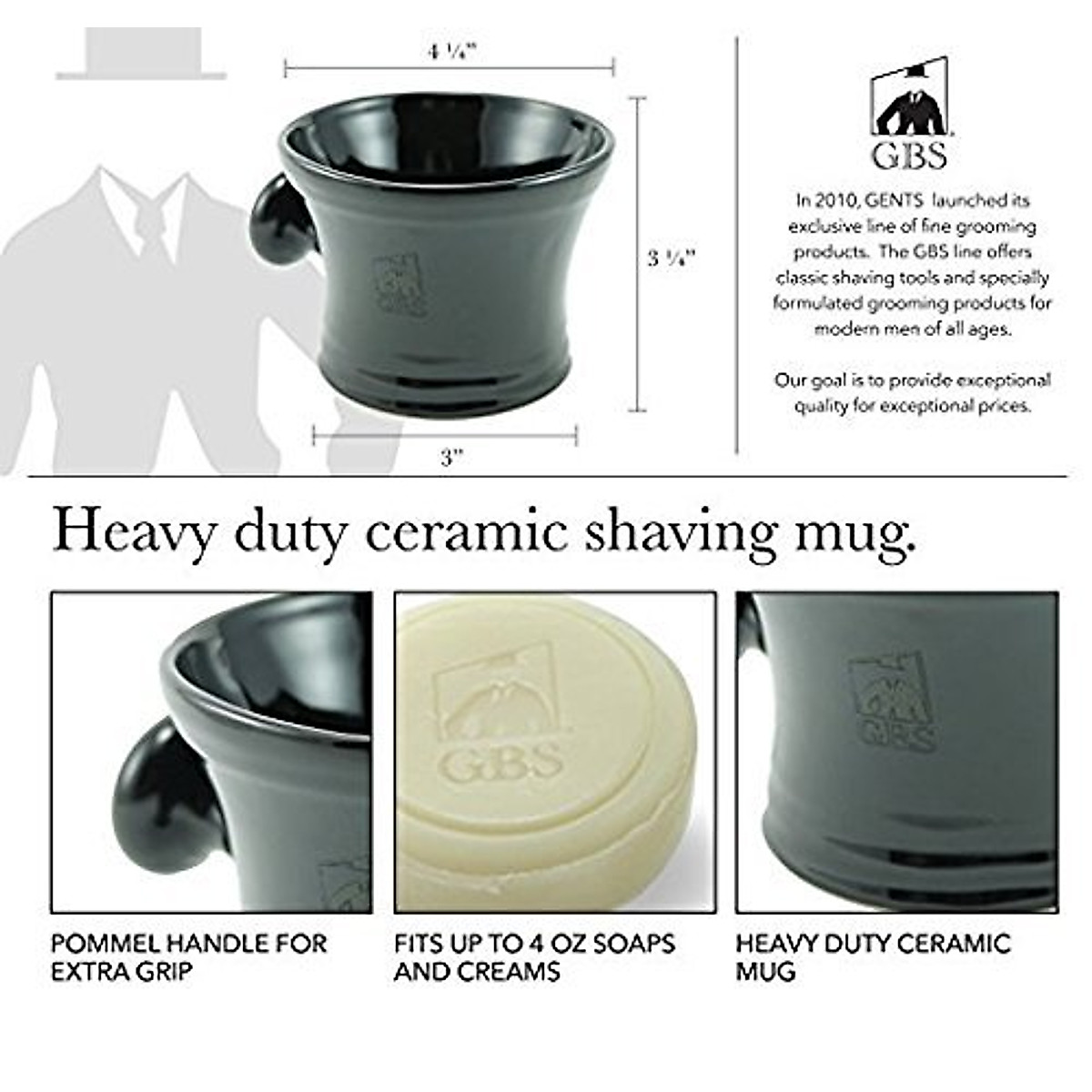 G.B.S Men's Shaving Set, Heavy-Duty Adjustable Double Edge Safety Razor and Shave Mug, Natural Soap, Blades, Shaving Brush and Razor Stand After Shave Balm Pre-Shave Oil
