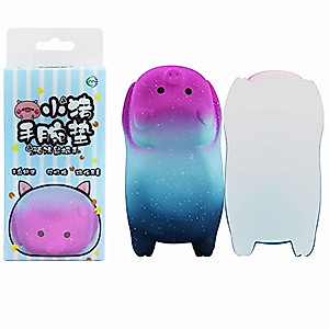 Small Wrist Rest Mouse Pad, Mini Cute Ergonomic Mousepad Memory Foam Design Pig Shape Wrist Support Pillow Rest Cushion Mat for Office Computer Laptop,Comfortable and Pain Relief(Starry Sky)