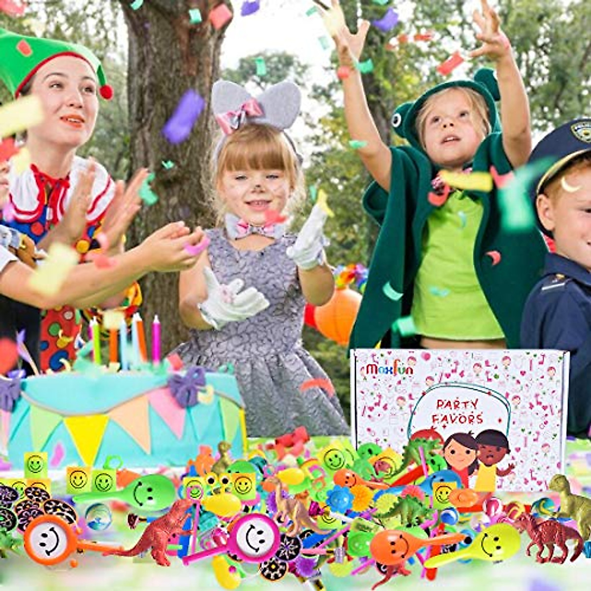 Max Fun 218pcs Party Toys for Kids Classroom Treasure Box Prizes Bulk Party Toys Assortments Goodie Bag Stuffers Birthday Party Carnival Prizes Goodie Bag Fillers Classroom Rewards Pinata Filler Stuffers Toys