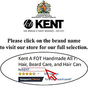 Kent NU22 Handmade All Fine Tooth Pocket Comb for Men, Women and Kids, Hair Comb Straightener for Everyday Grooming Styling Hair, Beard and Mustache, Saw Cut and Hand Polished, Made in England