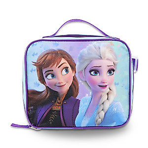 Disney Frozen Backpack Set for Girls ~ 5 Pc Deluxe 16" Frozen Backpack with Lunch Bag, Stickers, and More (Frozen School Supplies)