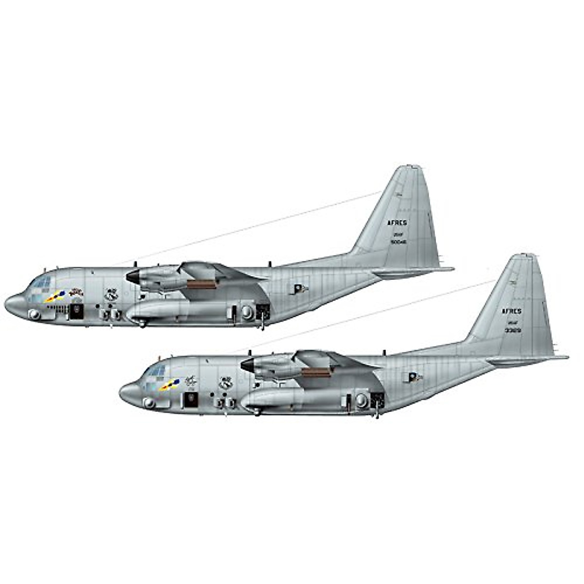 Italeri 1310S 1/72 AC-130H Spectre,Grey
