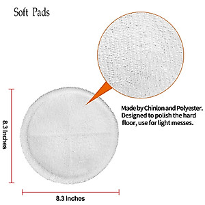MATFORCA 12 Pack 23159 Mop Pads Compatible with BissellSpinwave 20399 23157 23159 2039A 20393 2039T 2039W 20391 20395 2307 2315A Models Powered Hard Floor Mop, Compare to Part # 1611297 & 1611298