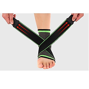 HipStone 3D Weaving Elastic Nylon Strap Ankle Support Brace Badminton Basketball Football Taekwondo Fitness Heel Protector Gym Equipment