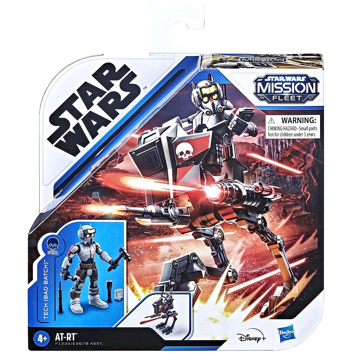 STAR WARS Mission Fleet Expedition Class Tech (Bad Batch) at-RT Ambush 2.5-Inch-Scale Figure and Vehicle Set, Toys for Kids Ages 4 and Up,F1339