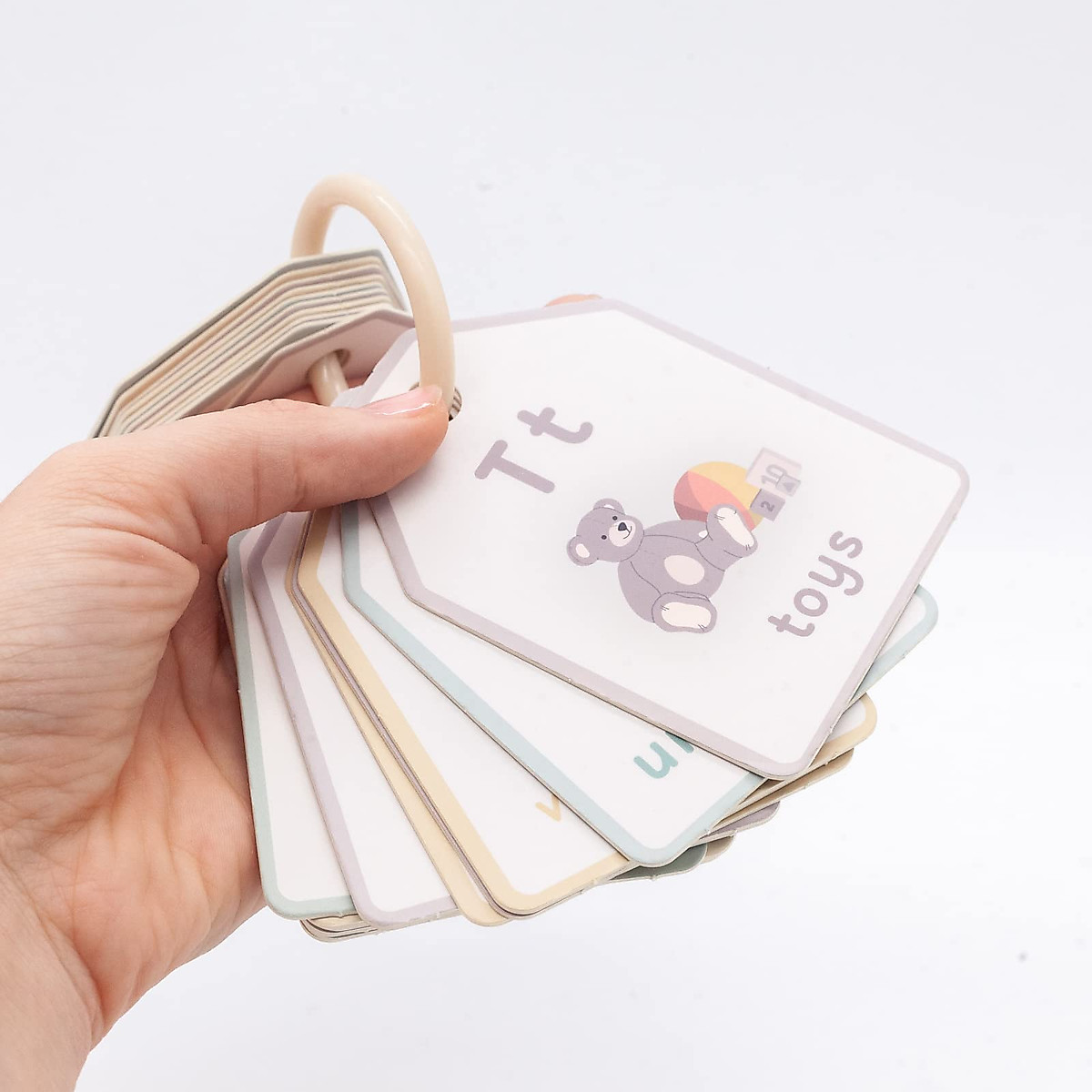 Good Ground Bible ABC Flash Cards Preschool Sunday School Toys Christian Homeschool Alphabet Ring Cards Toddler ABC Phonic Letters & Words