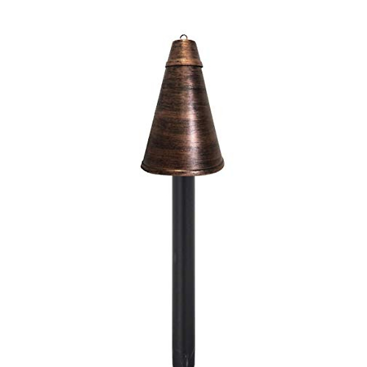 Legends Direct Set of 2, Haiwiian Premium Metal Cone Torches for Outdoor, 54" Tall- Tiki Style/w Snuffer, Fiberglass Wick & Large 32oz Oil Lamp - Torches for Patio, Garden (Brushed Bronze)