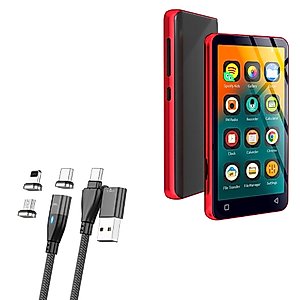 BoxWave Cable Compatible with Innioasis G1 - MagnetoSnap PD AllCharge Cable (100W), Magnet PD 100W Charging Cable USB Type-C Micro USB - Jet Black