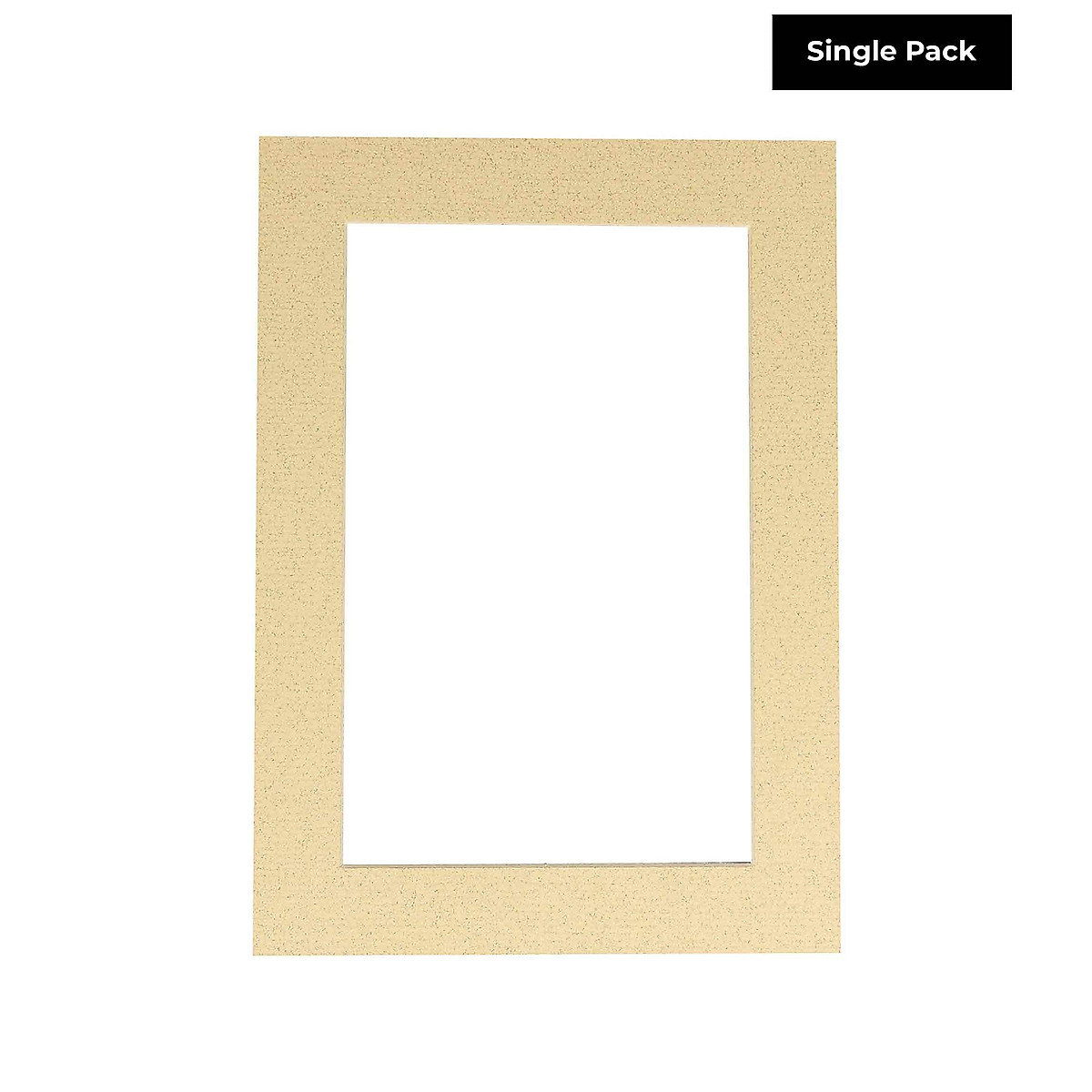 8.5x11 Mat Bevel Cut for 5x7 Photos - Acid Free Tan Precut Matboard - for Pictures, Photos, Framing - 4-ply Thickness