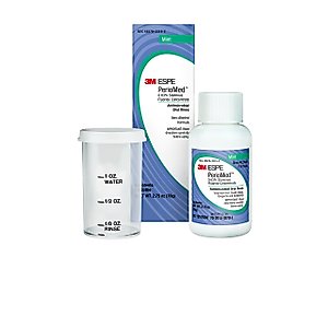 3M 70201402701 PerioMed Stannous Fluoride Oral Rinse with Mixing Cups, 0.63%, Concentrate, Mint, 2.75 oz. Bottle