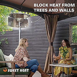 SWEET HEAT MAX - Heat Focusing Reflector for Round Natural Gas and Propane Patio Heaters - 15" Height For Extra Heat Reflecting Power
