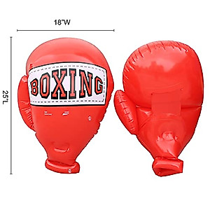 Banzai Kids Inflatable Mega Boxing Gloves 1 Set (Red or Blue)
