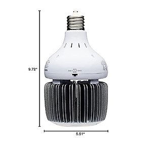 Satco S33115 Hi-Pro LED High Bay Wattage-Selectable HID Replacement Light, White, 80W/100W/130W