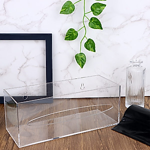 2 Pack Trash Bag Dispenser 10x4x4 Inch Acrylic Garbage Bag Dispenser One Roll of Bags Clear Trash Bag Dispenser, Vertical or Horizontal Wall Mounting Garbage Bag Holder for Kitchen Restaurant Office