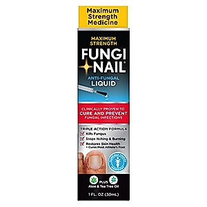 Fungi-Nail Anti-Fungal Liquid Solution, Kills Fungus That Can Lead to Nail & Athlete's Foot with Tolnaftate & Clinically Proven to Cure and Prevent Fungal Infections 1 Fl Oz (Pack of 1)