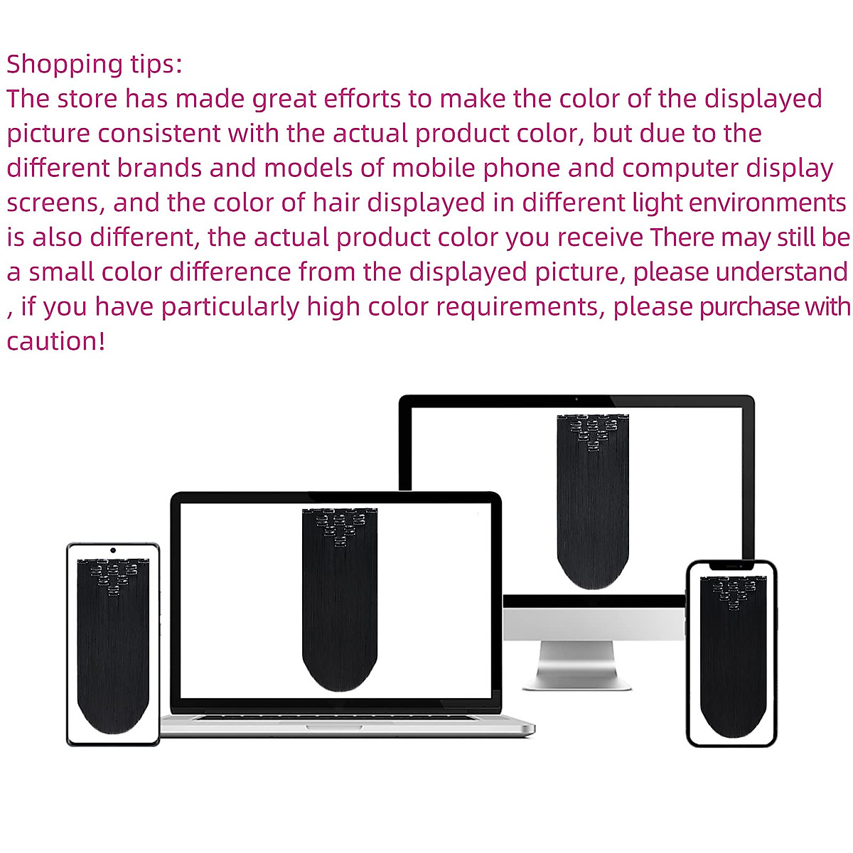 SYXLCYGG Black Hair Extension Clip Hair Extensions 22" 4.8 Oz Synthetic Straight Cheap Fake Hair Piece Women's Easy To Use Fluffy&Not Tangled