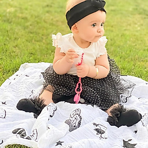 Safari Animals Muslin Baby Blanket | Ultra Soft | Organic Cotton Muslin Blanket | 44''x44'' | Super-Large | Unisex Baby Cotton Muslin Swaddle Blanket