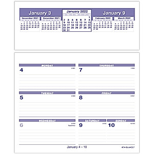 2022 Flip-A-Week Weekly Desk Calendar Refill by AT-A-GLANCE, 6" x 7" (SW705X50)