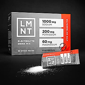 LMNT Keto Electrolyte Powder Packets | Paleo Hydration Powder | No Sugar, No Artificial Ingredients | Watermelon Salt | 30 Stick Packs