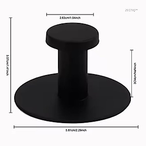 ZECTIQ Matte Black Hooks for Bathroom and Shower – Heavy Duty Towel and Robe Hooks for Glass Doors, Mirrors, and Tiles, Supports Up to 15 lbs (2-Pack) (Leave for 24Hours After Installing)