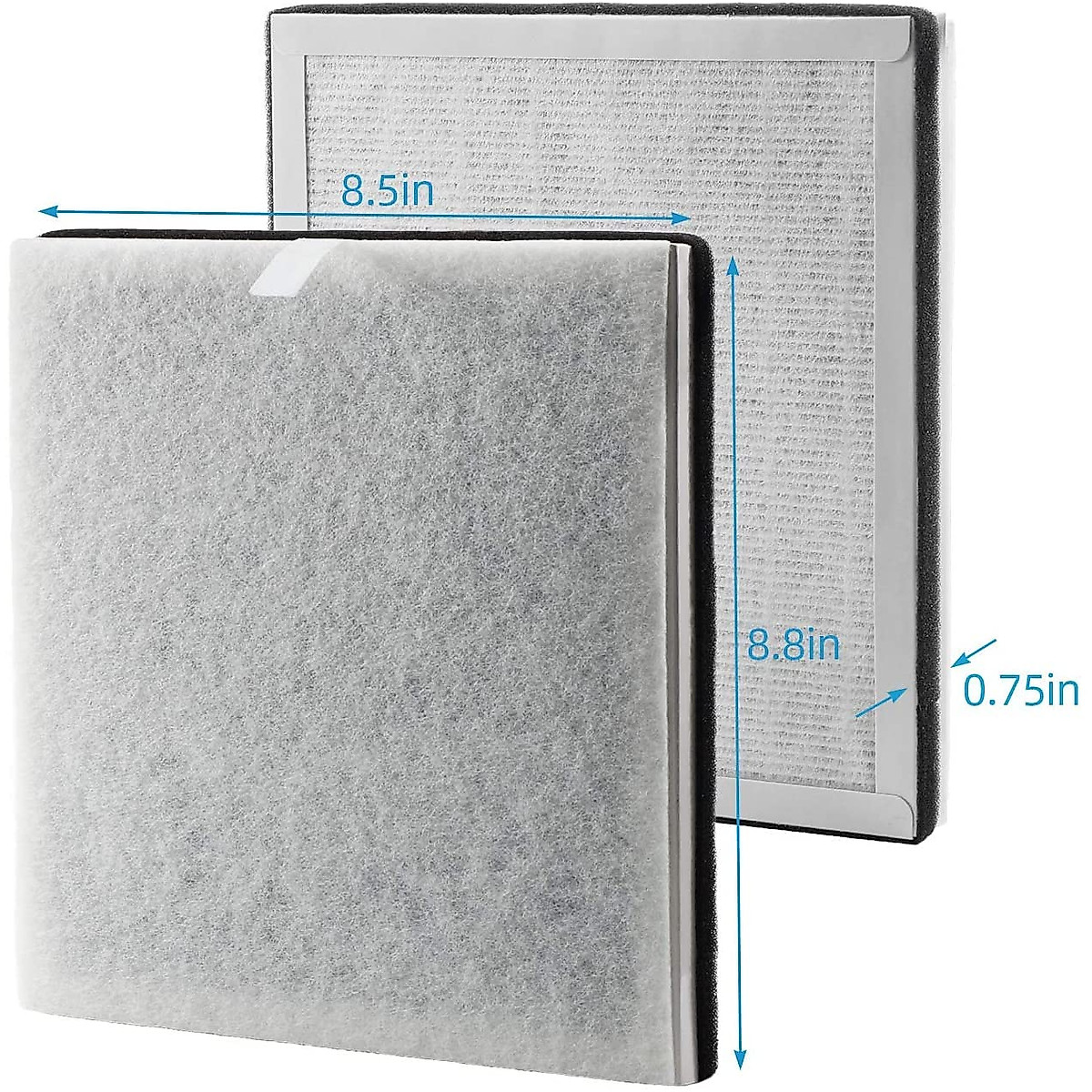 XIMOON 3-in-1 True HEPA Filter Replacement for PureZone Air Purifier Pure Enrichment Pure Zone Part # PEAIRFIL, 2 Pack