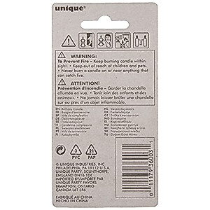 Number "3" White & Red Deluxe Birthday Candle - 2.75" (1 Pc.) - Perfect Finishing Touch for Memorable Celebration