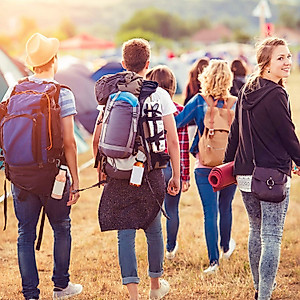 5 Sets Silicone Water Bottle Carrier with 5 Pieces Keychain Clip Key Ring Clip for Outdoor Activities or Daily Use