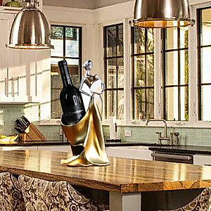iStarcas Wine Rack, Wine Bottle Holder Decorative, Lady Wine Holder, Single Wine Holder Stand, Wine Racks Countertop for Kitchen Home Bar Tabletop Decor