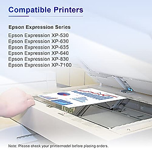 Vinker 410XL Remanufactured Ink Cartridge Replacement for Epson 410 Ink Cartridges Combo Pack 410XL T410 T410XL for Expression XP-530 XP-630 XP-635 XP-640 XP-830 XP-7100 Printer (5 Pack)