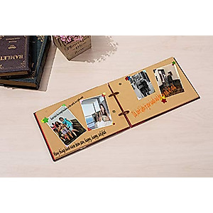 Scrapbook Photo Book, Our Adventure Book, Adventure Book, Adventure Scrapbook Handmade DIY Family Scrapbook Photo Album Up Travel Scrapbook for Memory Record, Anniversary, Wedding, Travelling