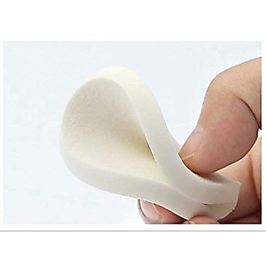 VNDEFUL 20Pcs Makeup Sponge Facial Powder Puff Wet and Dry Dual Use, Cosmetics Blush Applicators Round Sponges Foundation, White