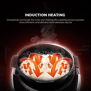 CUCKOO CRP-JHR1009F | 10-Cup (Uncooked) Induction Heating Pressure Rice Cooker | 19 Menu Options, Auto-Clean, Voice Guide, Made in Korea | Copper (Renewed) (Renewed)