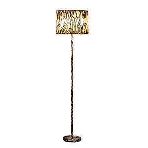 Ore International HBL2457 59" in Faux Suede Tiger Print Floor Lamp