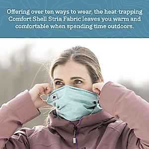 Turtle Fur Stria Totally Tubular Neck Gaiter, UPF 50+, Multifunctional Headwear, 10+ Ways to Wear, Eclipse