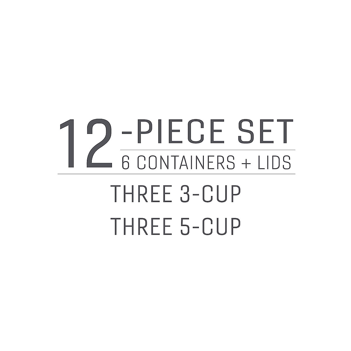 Rubbermaid EasyFindLids with Press & Lock Leak Proof Lids Food Storage Set, Meal Prep Containers, 12 Piece, Clear